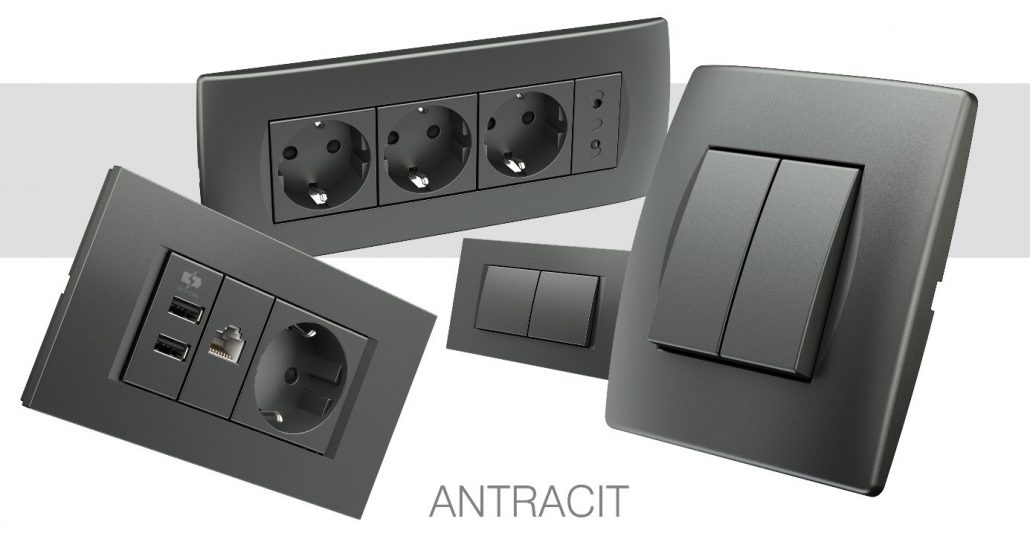 Stikala in vtičnice MODUL Antracit - TEM Čatež d. o. o.